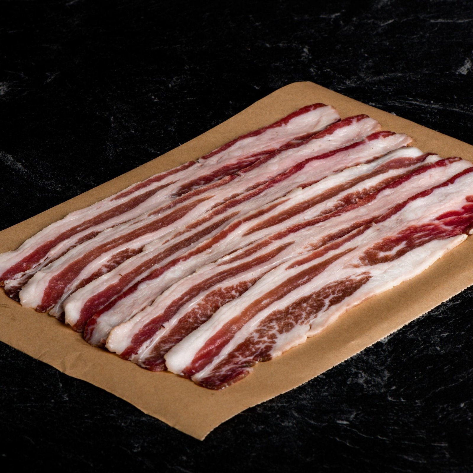 Dry Cured Beef Black Angus Bacon Sliced – Fumé